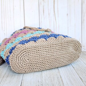 Day Trip Drawstring Bag - Crochet Striped Purse PATTERN (PDF Download ...