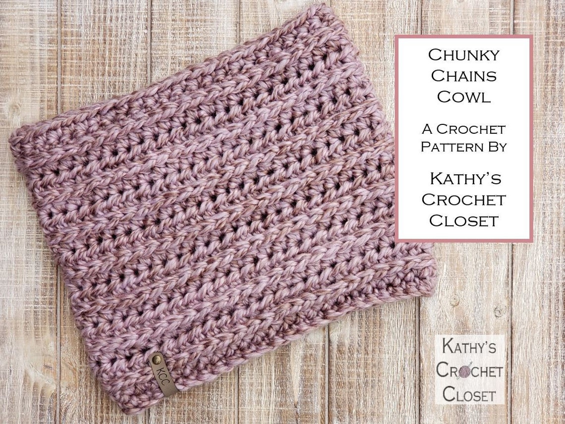 Crochet PATTERN Chunky Chains Cowl Easy Crochet Cowl - Etsy