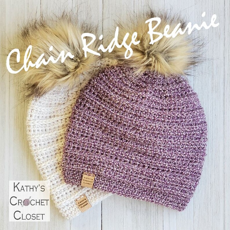 Crochet Hat PATTERN Chain Ridge Beanie Crochet Slouchy Hat | Etsy