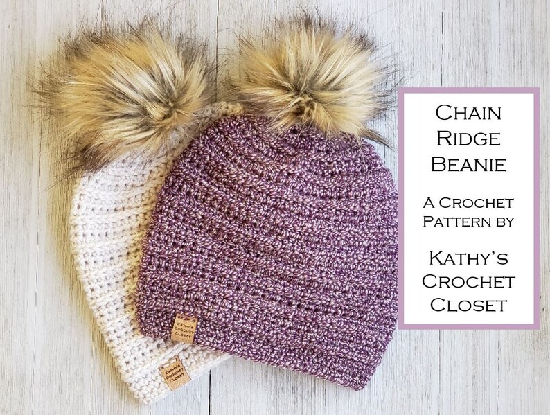 Crochet Hat PATTERN Chain Ridge Beanie Crochet Slouchy Hat | Etsy