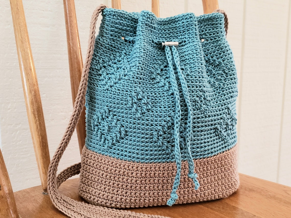 Crochet Bag PATTERN Diamond Drawstring Bag DIY Crochet | Etsy
