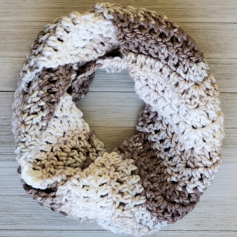 Crochet Infinity Scarf PATTERN Quick Chevron Infinity Scarf | Etsy