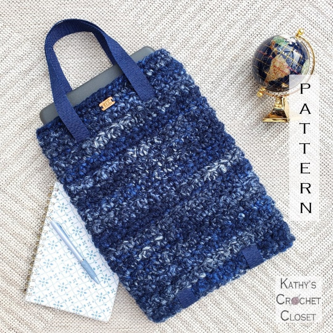 Crochet Bag PATTERN - Laptop Tote Bag - DIY Crochet Bag - Crochet ...
