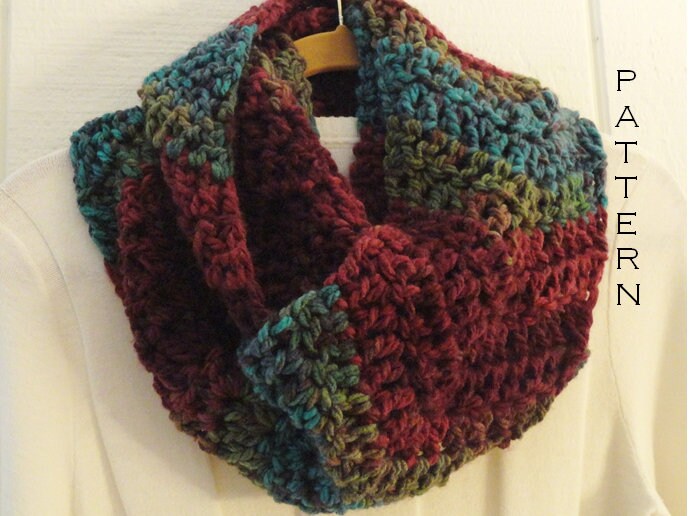 Crochet Infinity Scarf PATTERN Quick Chevron Infinity Scarf | Etsy