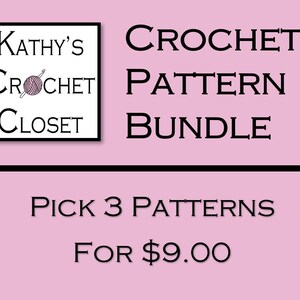 Crochet Pattern Bundle Pick 3 Patterns Choose Three - Etsy