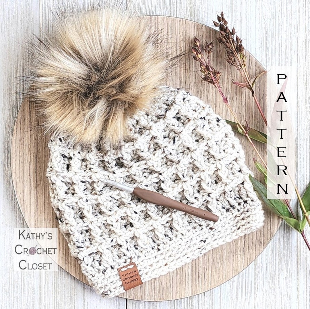 Crochet Hat PATTERN - Market Waffle Hats - Mommy and Me Hats - Winter ...