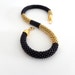 Black Rope Necklace/beaded Necklace/golden Necklace/christmas - Etsy UK