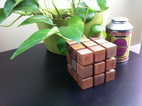 Items similar to Wooden Puzzle Cube on Etsy