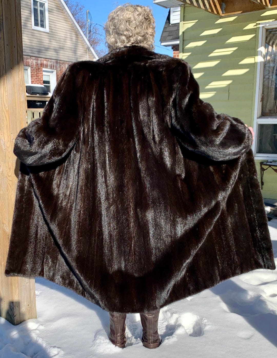 Vintage Black Mink Coat Dark Ranch Mink Full Length Coat - Etsy