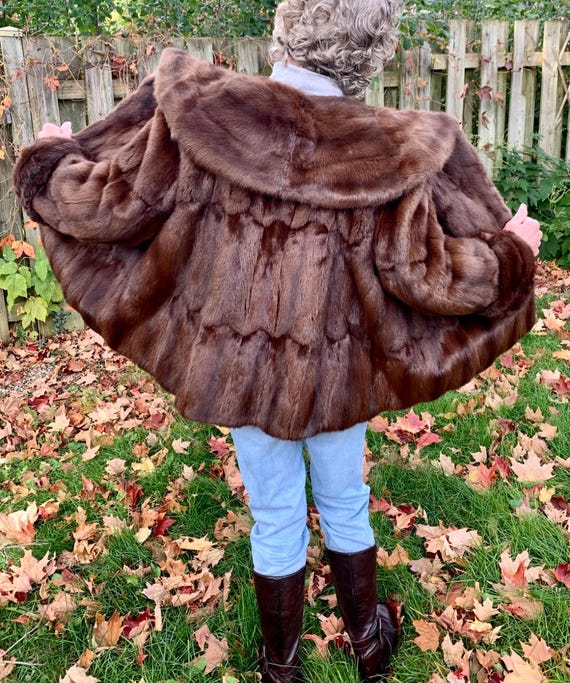Vintage Sable Fur Jacket Sable Swing Jacket 1940s RARE - Gem