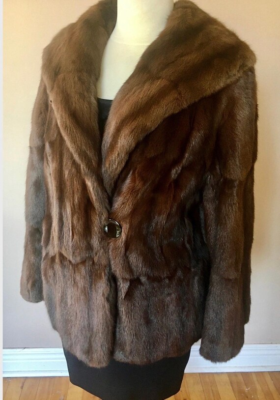 Vintage Sable Fur Jacket Sable Swing Jacket 1940s RARE - Gem