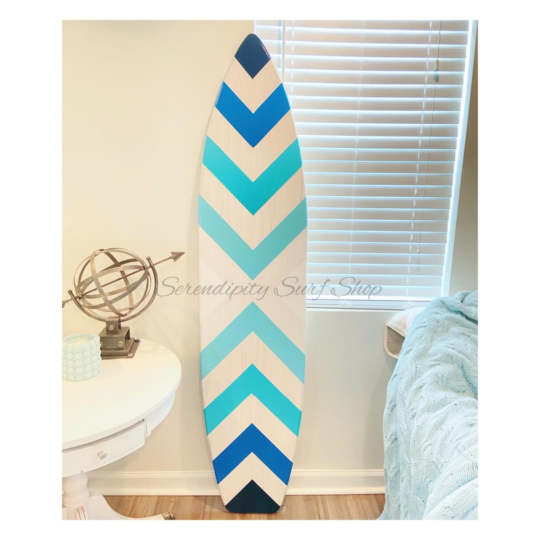 New Design! 6 Foot Wood Surfboard Wall Art Base Stained a White Wash ...