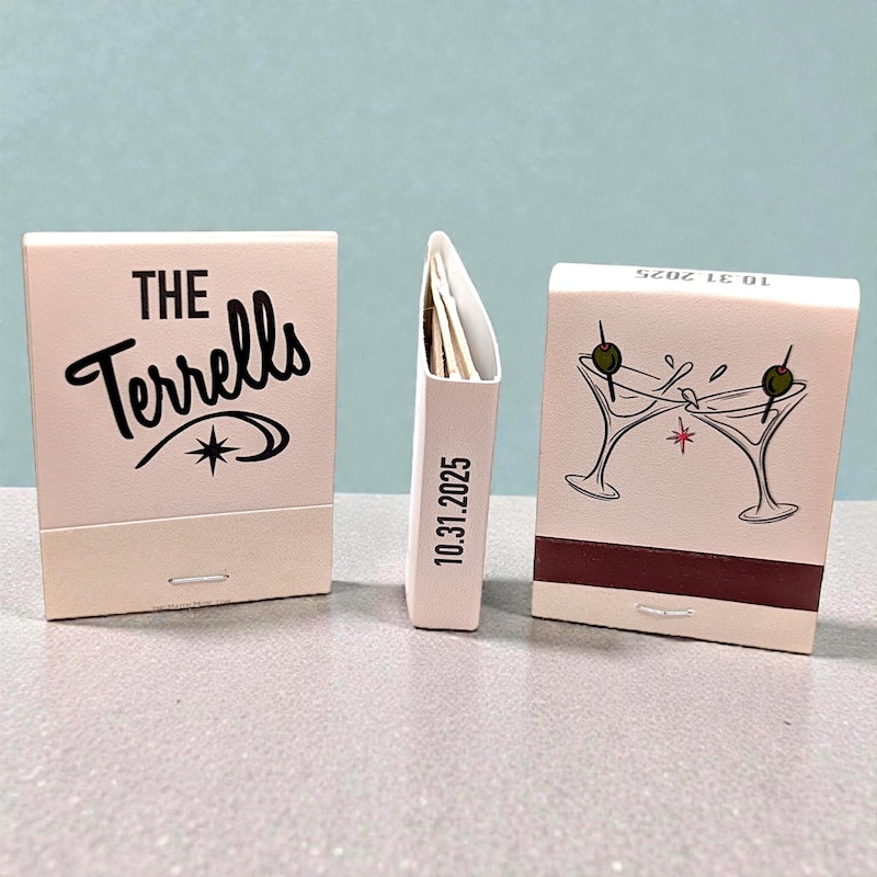 Silver Wedding Matchbook - Etsy