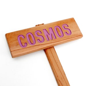 COSMOS Sign, Flower Marker, Outdoor Sign, Yard Art, Plant Label, Garden ...