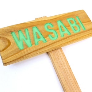 WASABI Sign, Outdoor Marker, Yard Art, Plant Label, Vegetable Sign ...
