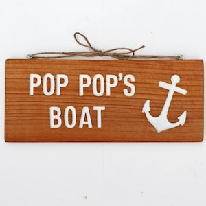 Personalized Boat Sign, Hand Routed Boat Sign, Boat Anchor Symbol, Gift ...