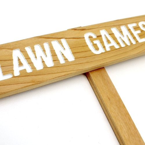 LAWN GAMES Game Sign Wedding Marker Party Sign Outdoor - Etsy
