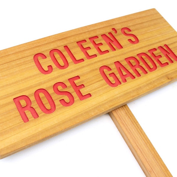 Rose Garden Sign, Custom Marker, Personalized Sign, Outdoor Signage ...
