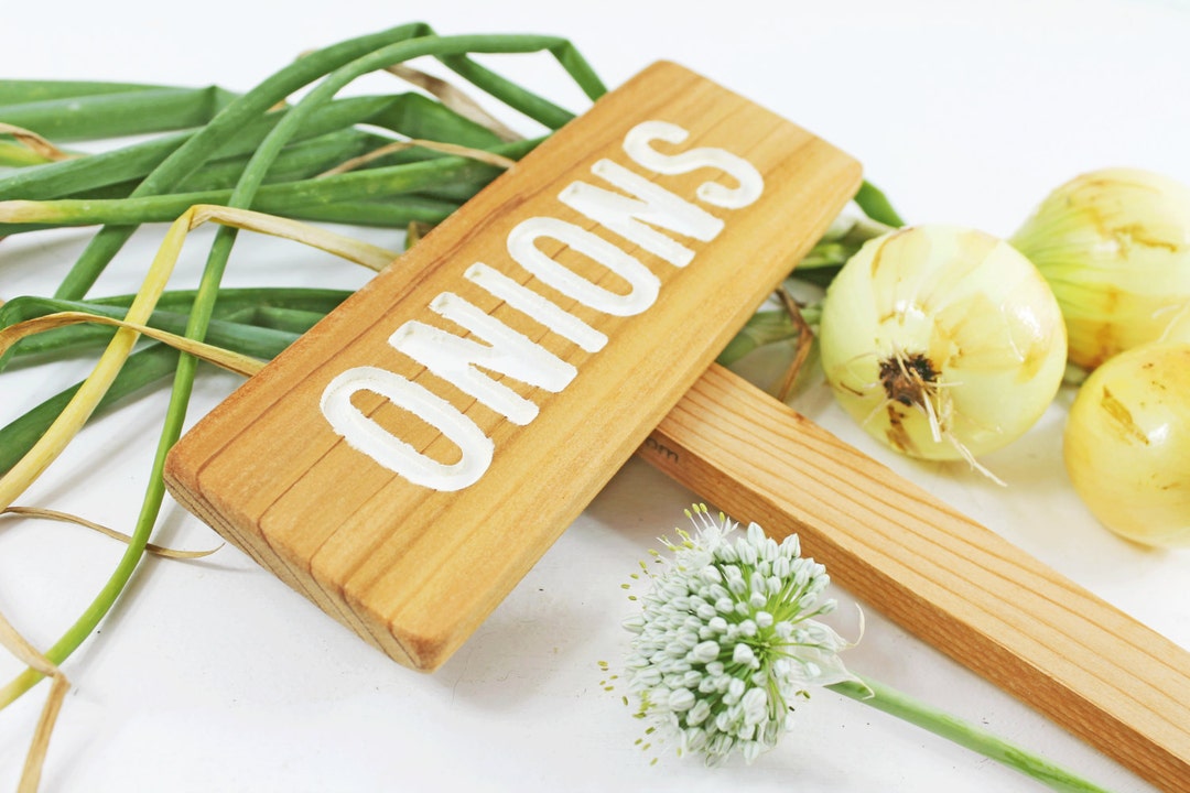 ONIONS Sign, Vegetable Marker, Outdoor Sign, Yard Art, Garden Marker ...