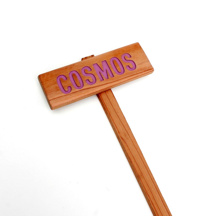 COSMOS Sign Flower Marker Outdoor Sign Yard Art Plant | Etsy