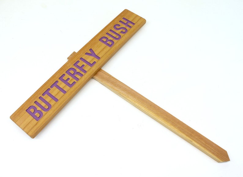 BUTTERFLY BUSH Sign Flower Marker Outdoor Sign Yard Art - Etsy