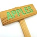 APPLES Sign, Outdoor Sign, Yard Art, Fruit Tree Marker, Orchard Sign ...