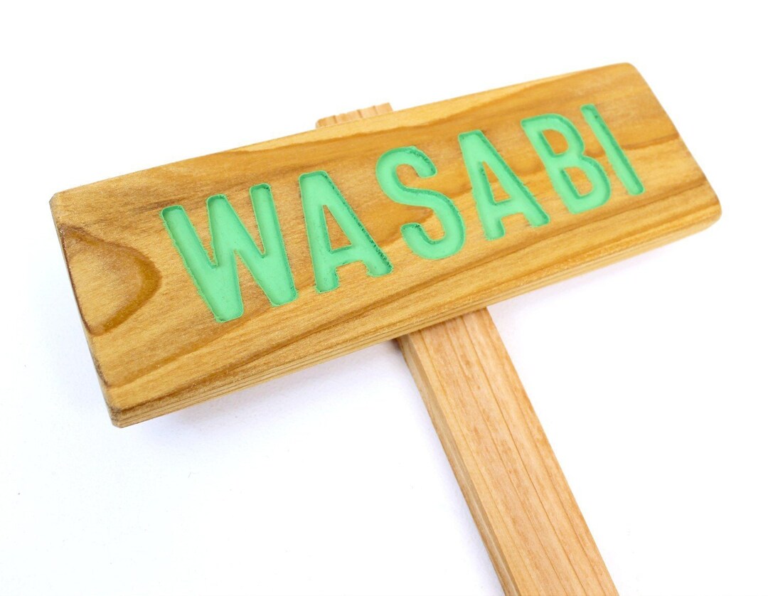 WASABI Sign, Outdoor Marker, Yard Art, Plant Label, Vegetable Sign ...