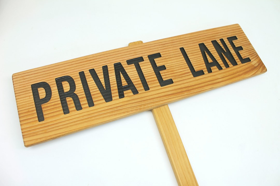 PRIVATE LANE Sign, Caution Sign, Warning Marker, Yard Art, Outdoor Sign ...