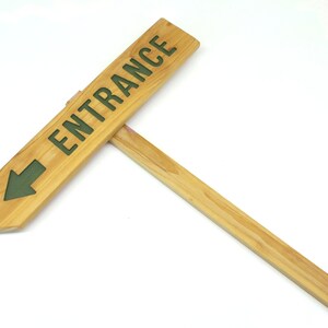 ENTRANCE Directional Sign, Outdoor Sign, Yard Art, Directional Sign ...