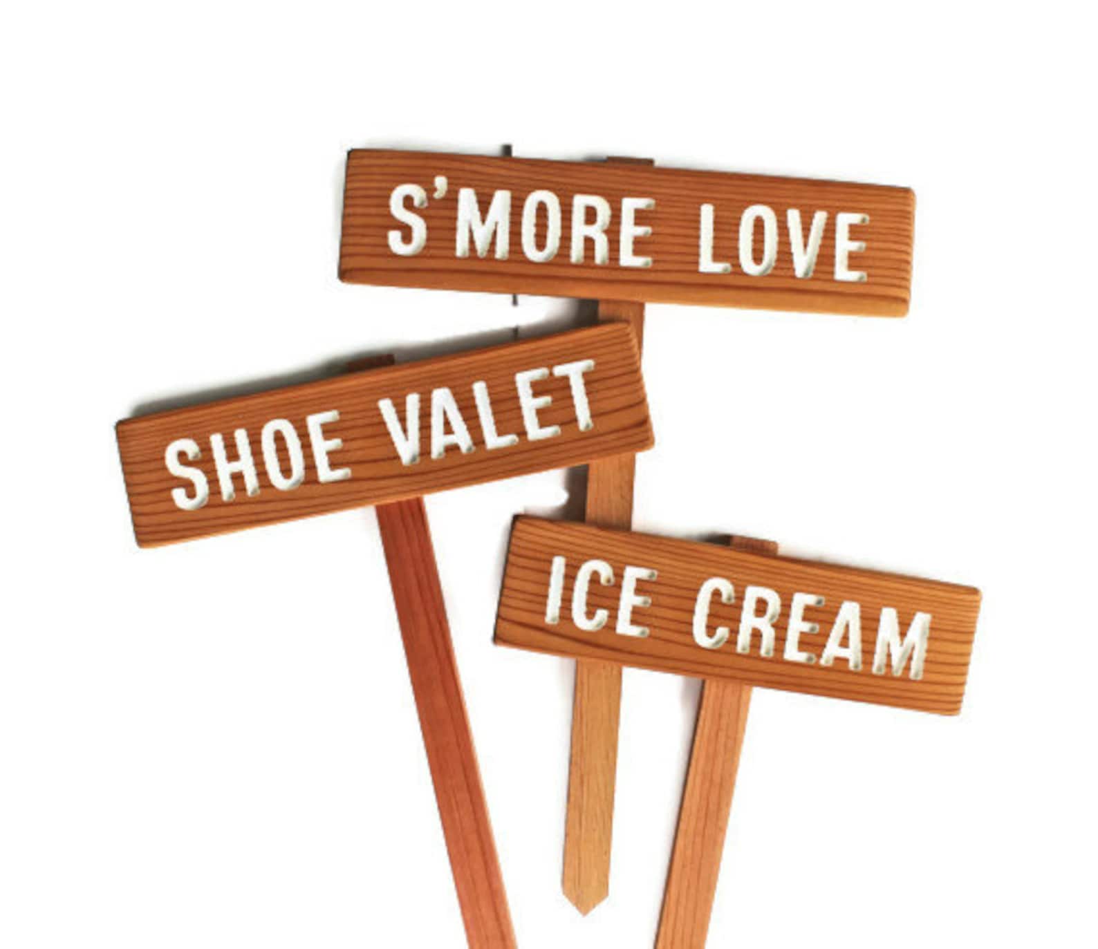 Wedding Signs Shoe Valet Ice Cream S'more Love | Etsy
