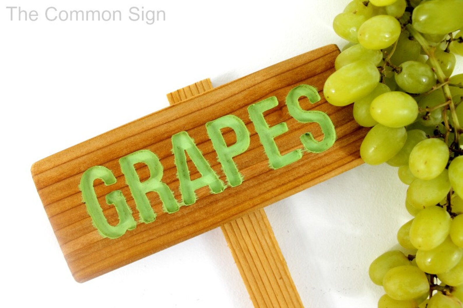 GRAPES Garden Sign Painted & Oil Sealed Cedar Wood Fruit | Etsy