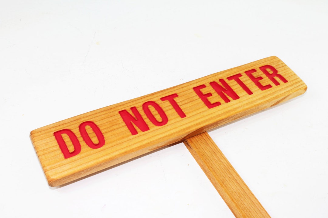 DO NOT ENTER Wooden Yard Sign, Private Sign, Stay Out Sign, No ...