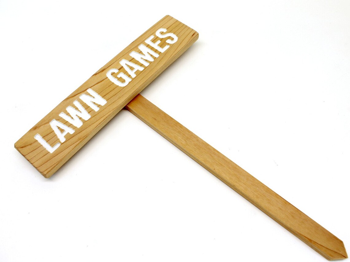 LAWN GAMES Game Sign Wedding Marker Party Sign Outdoor - Etsy
