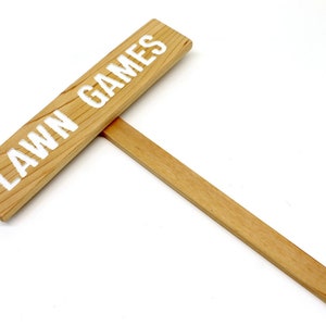 LAWN GAMES Game Sign, Wedding Marker, Party Sign, Outdoor Signage, Yard ...