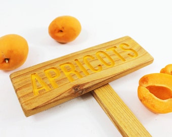 CHERRIES Rustic Tree Sign Hand Routed Garden Marker Fruit | Etsy