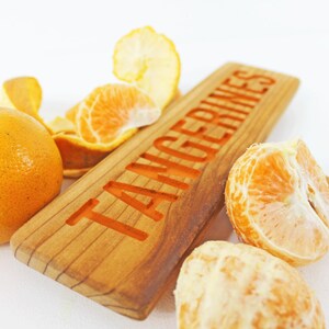 TANGERINES TREE MARKER, Citrus Tree Sign, Orange Tree Sign, Orchard ...