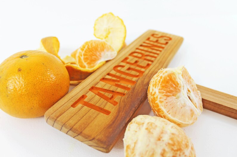 TANGERINES TREE MARKER Citrus Tree Sign Orange Tree Sign | Etsy