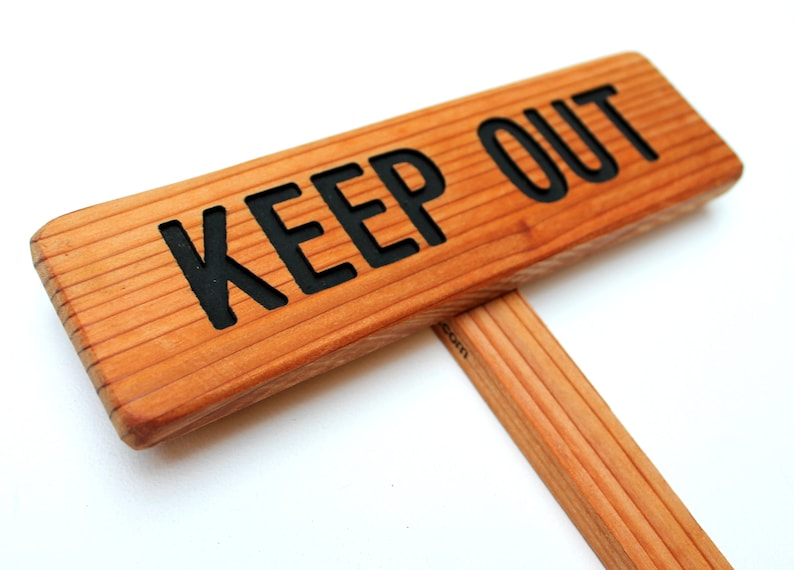 KEEP OUT Sign Wood Routed Sign Property Sign Private - Etsy