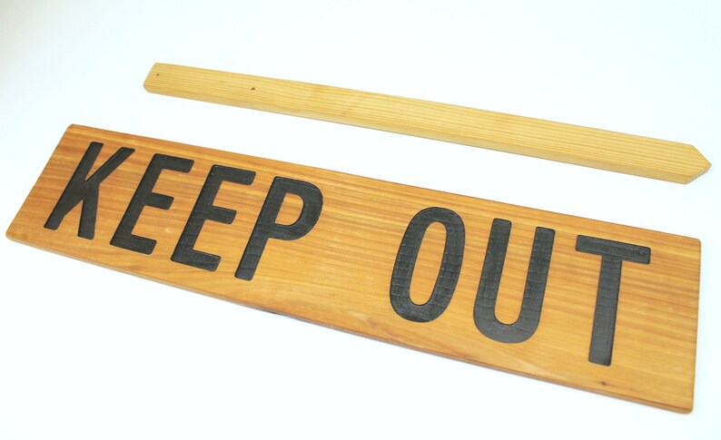 KEEP OUT Sign Wood Routed Sign Property Sign Private - Etsy