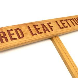 LETTUCE Garden Sign, Outdoor Marker, Yard Art, Vegetable Sign, Veggie ...