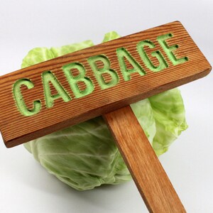 CABBAGE Garden Sign, Outdoor Sign, Yard Art, Leafy Vegetable, Plant ...
