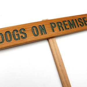 DOGS ON PREMISES Sign, Guard Dog Marker, Warning Sign, Driveway Marker ...