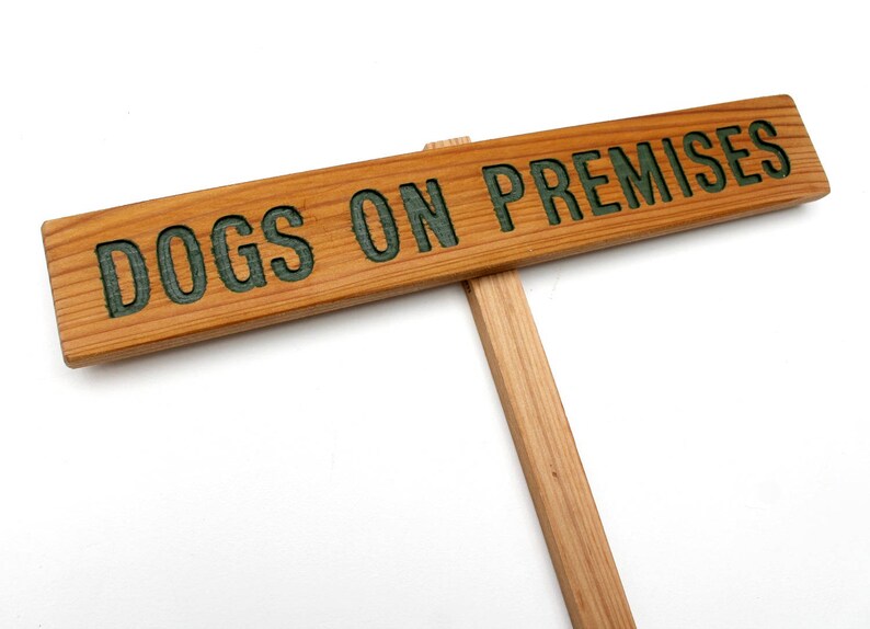 DOGS ON PREMISES Sign Guard Dog Marker Warning Sign - Etsy