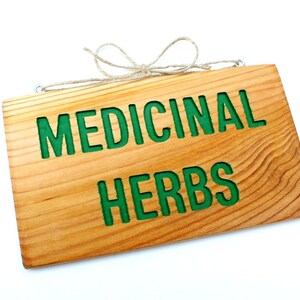 MEDICINAL HERBS Sign, Grow Room Sign, Marijuana Marker, Cannabis Sign ...