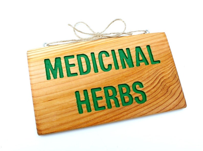 MEDICINAL HERBS Sign Grow Room Sign Marijuana Marker | Etsy