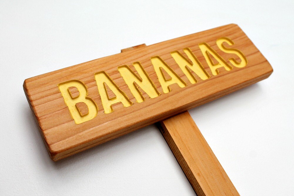 BANANAS TREE MARKER Fruit Tree Sign Tropical Fruit Tree | Etsy