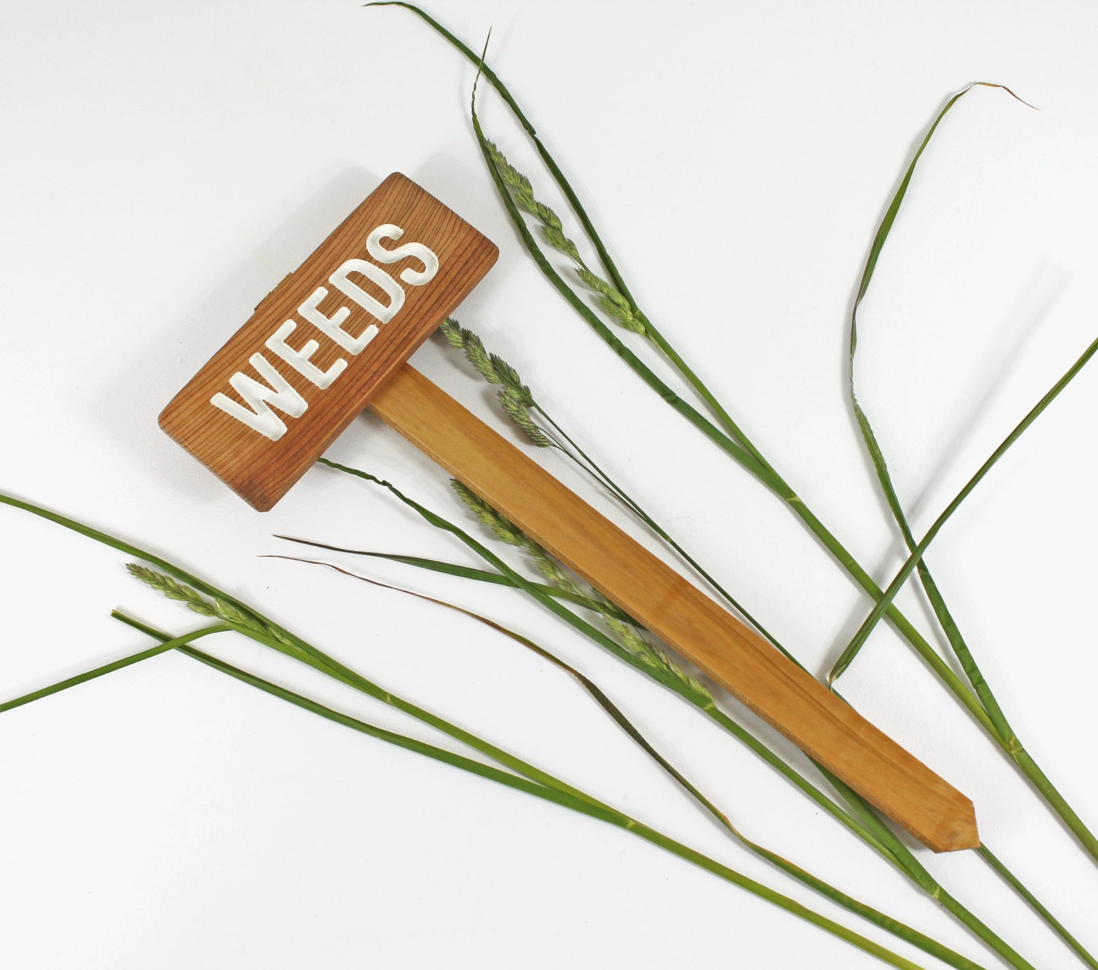 WEEDS Garden Sign Painted & Oil Sealed Cedar Wood: Hand - Etsy