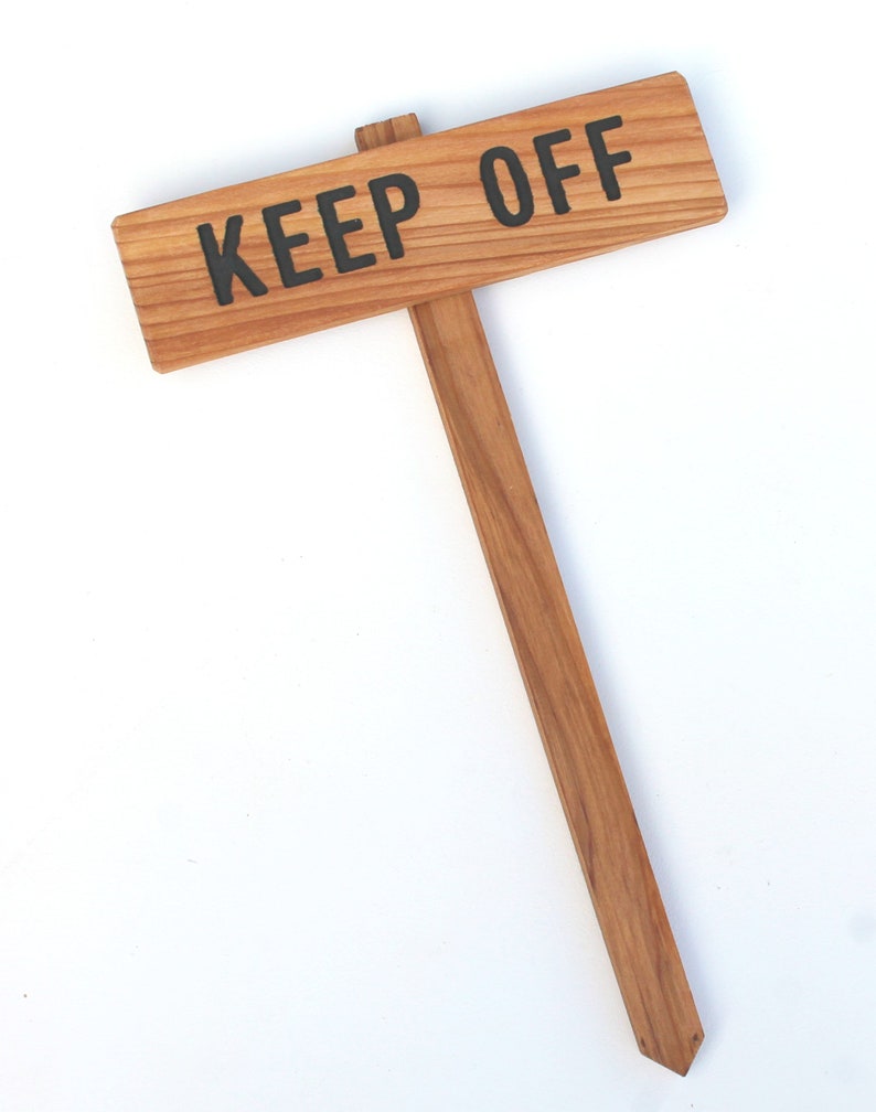 Keep off Sign Outdoor Marker Yard Art Caution Sign Warning - Etsy