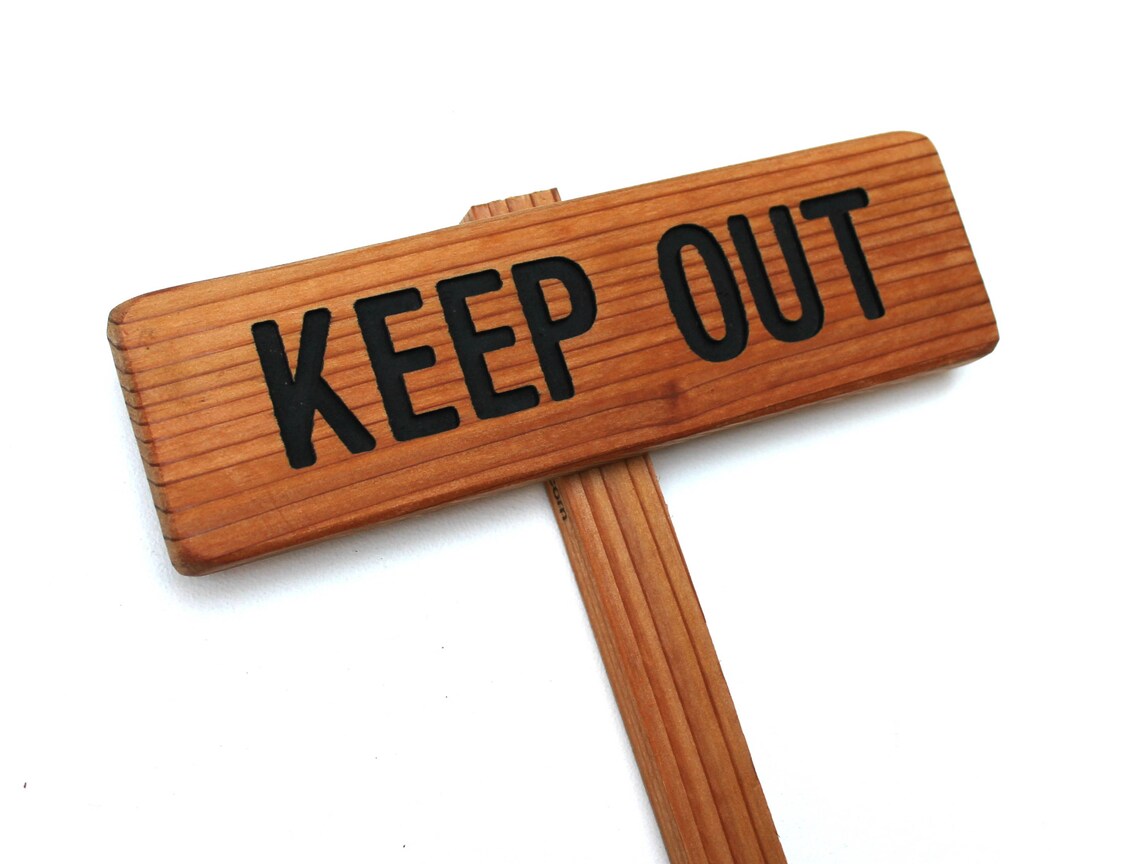 KEEP OUT Sign, Wood Routed Sign, Property Sign, Private Property, No ...