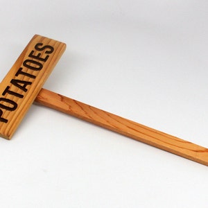 POTATOES Garden Marker, POTATOES Garden Sign Painted & Oil Sealed Cedar ...